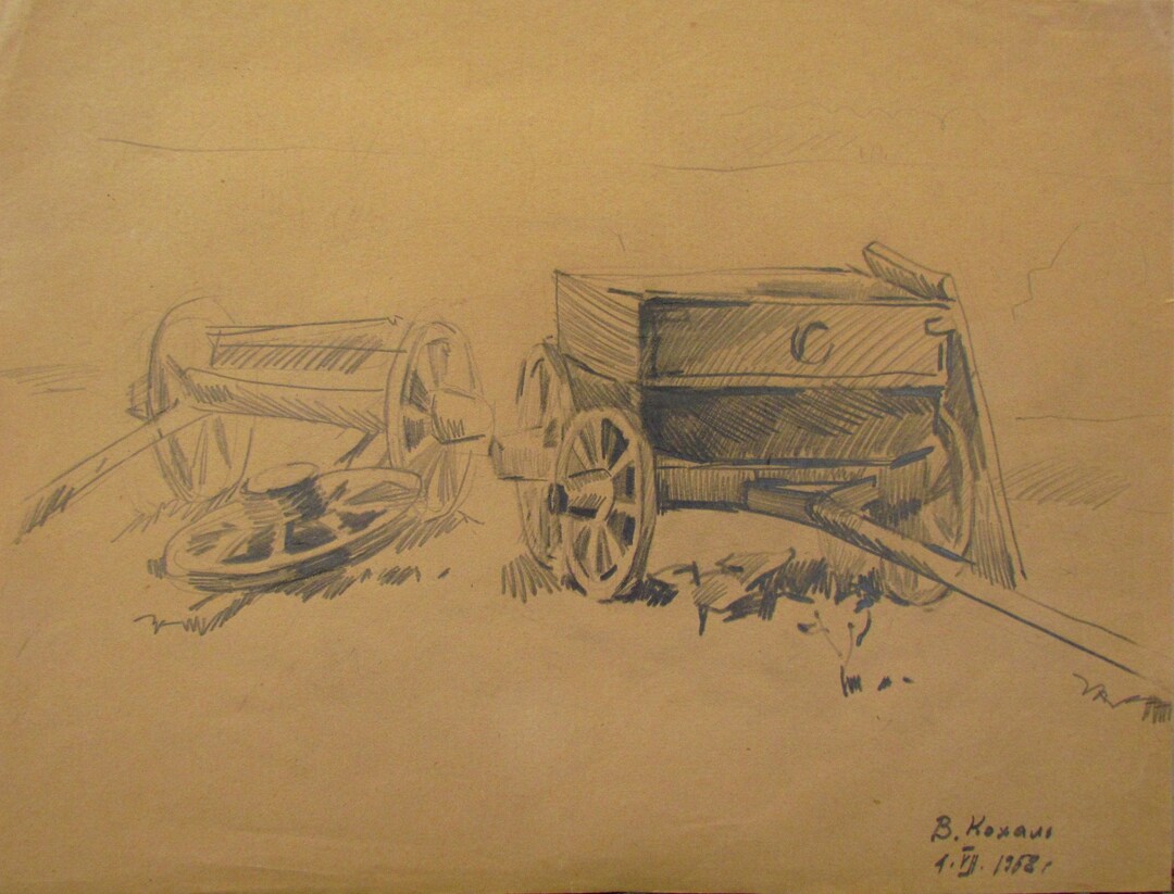 Horse Pulling Cart, Drawing Vintage,cart, Horse Cart, Old Cart ...