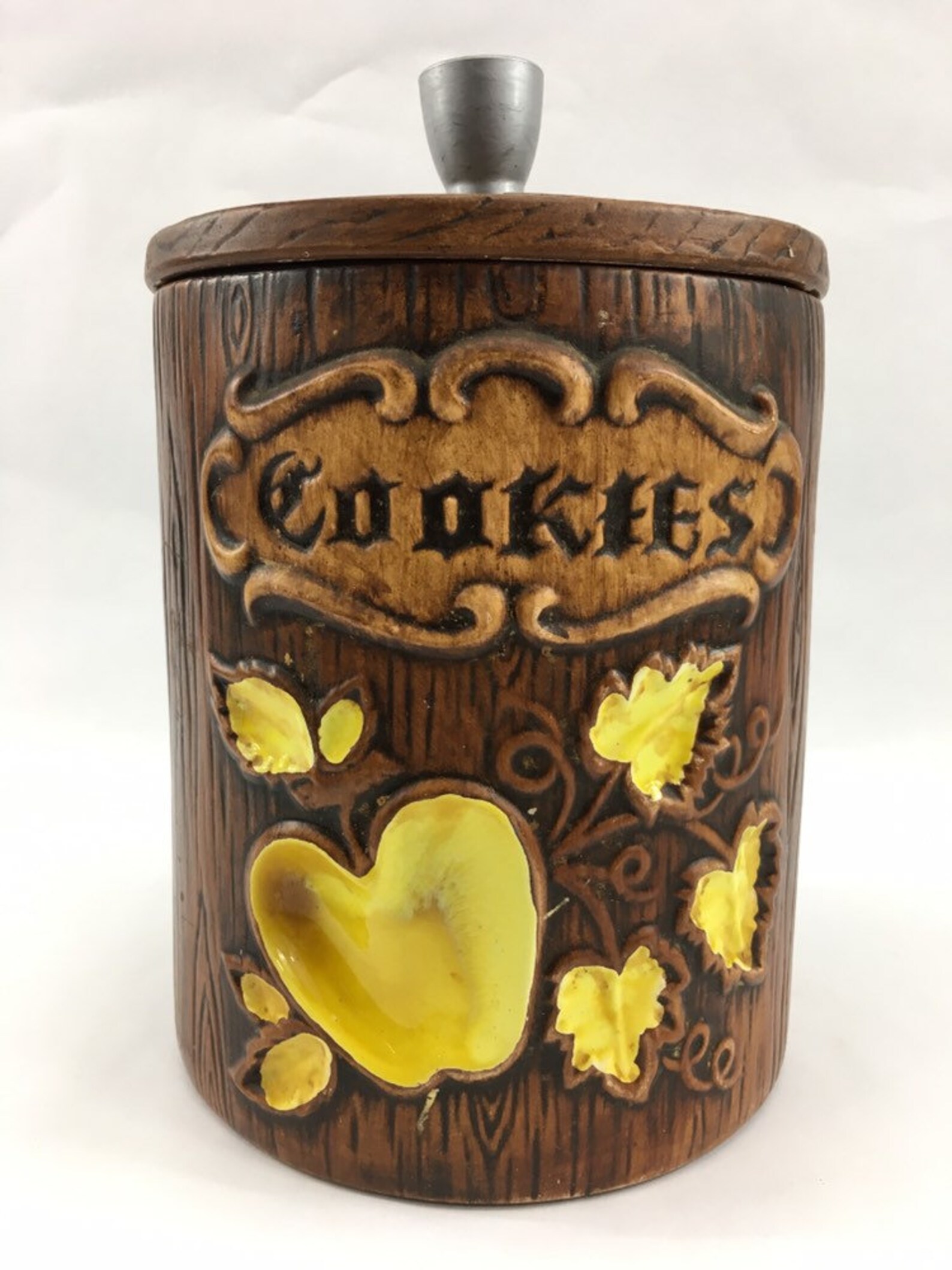 9 1/2” Original 1970’s Treasure Craft Faux Wood Grain Ceramic Cookie ...