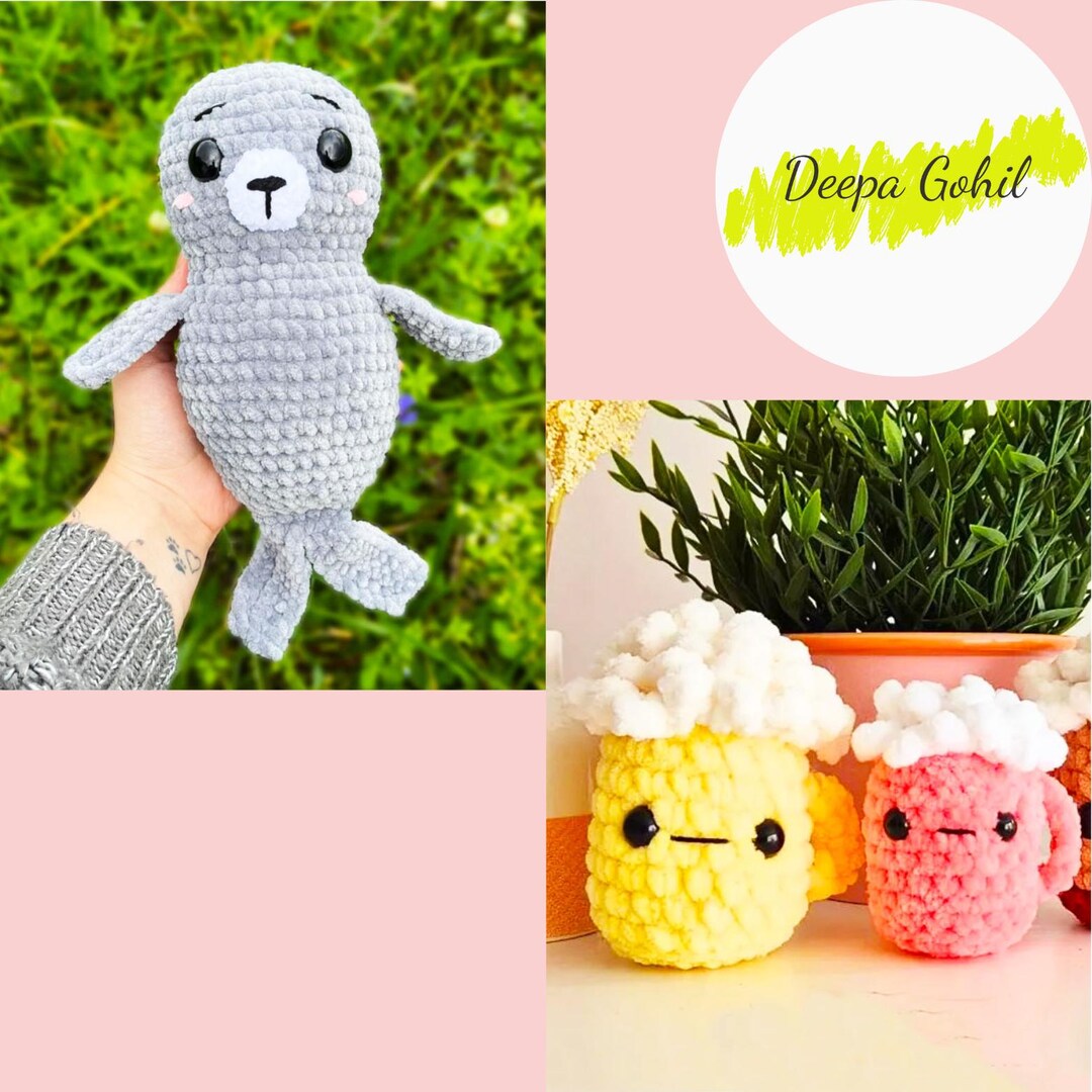 2 Pattern Crochet, Plush-grey-seal-colly-pdf-amigurumi-pattern.pdf, Crochet-plush-bear-mug-pdf ...