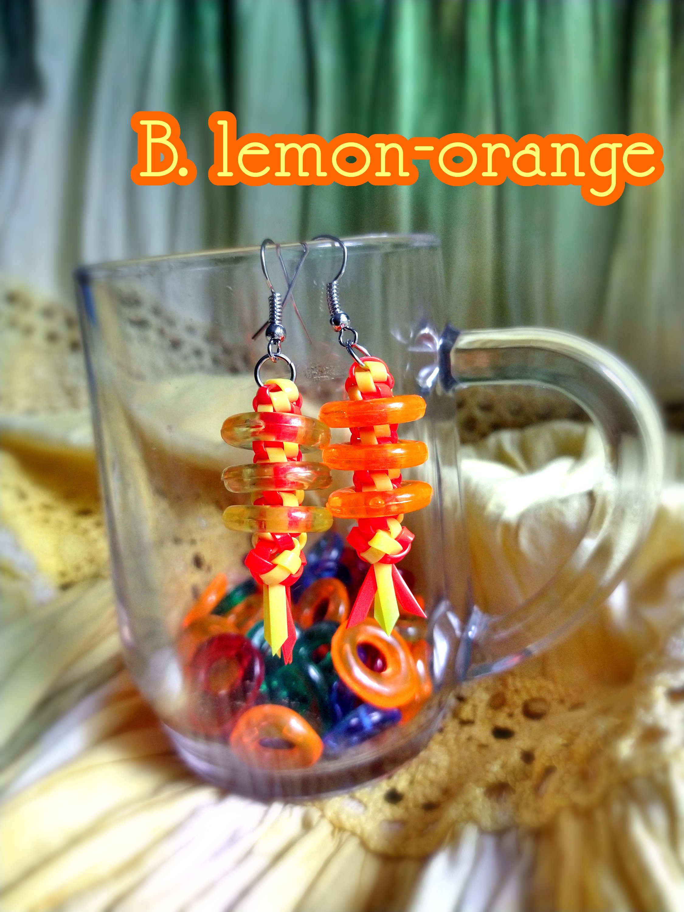 Colorful Rexlace Plastic Lace Lanyard Earrings: Fruity Tooty Loopies - Etsy