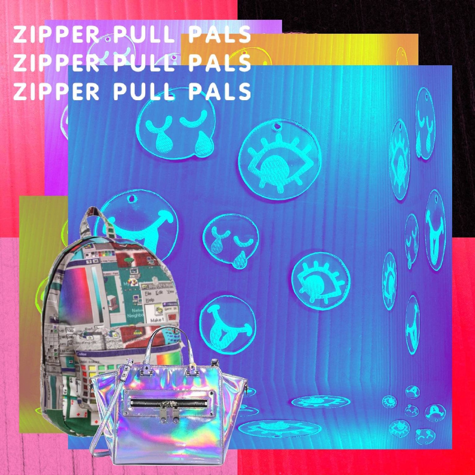 Zipper Pull Pals Clear Laser-cut and Etched Acrylic Backpack | Etsy