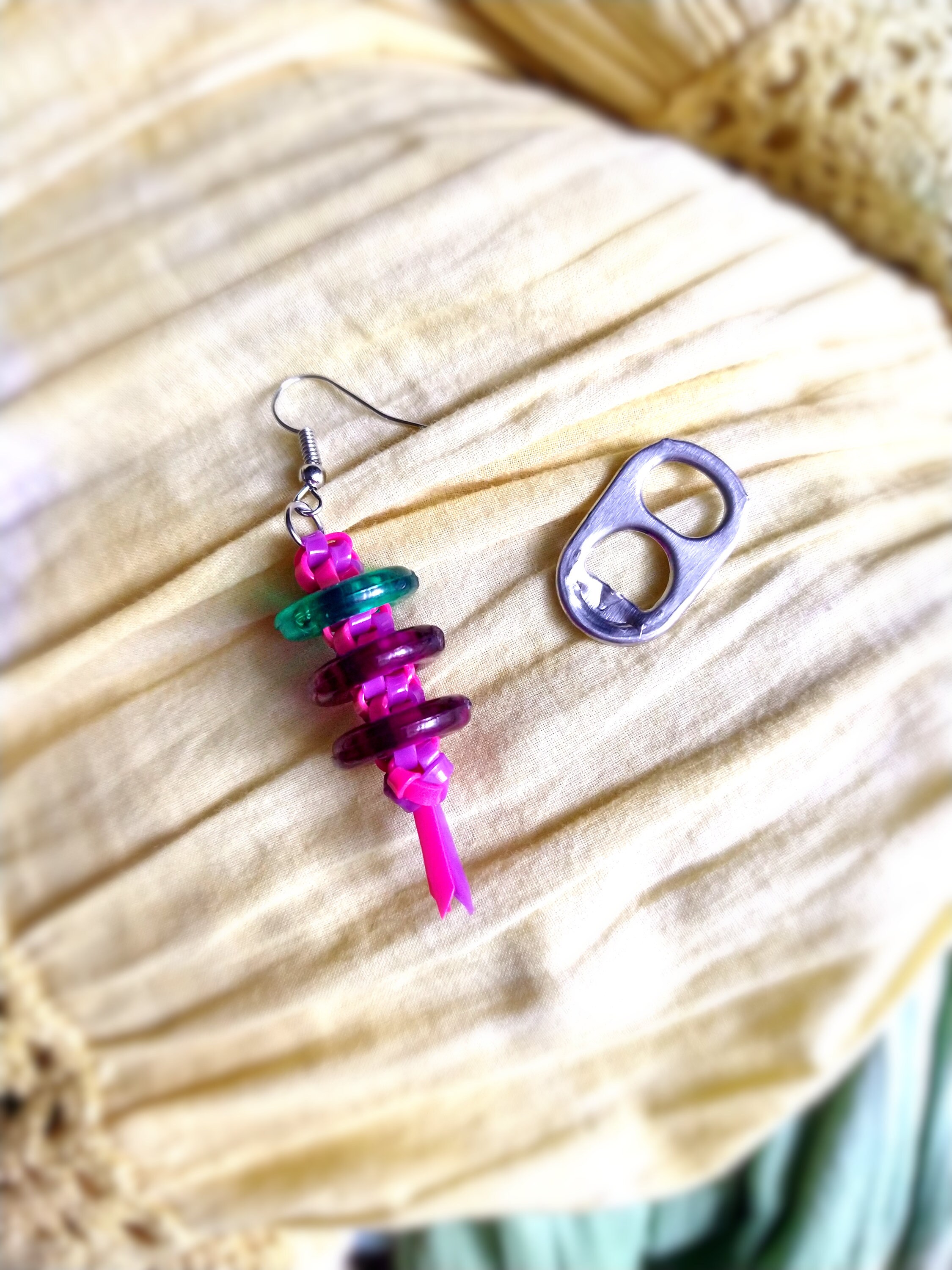 Colorful Rexlace Plastic Lace Lanyard Earrings: Fruity Tooty Loopies - Etsy