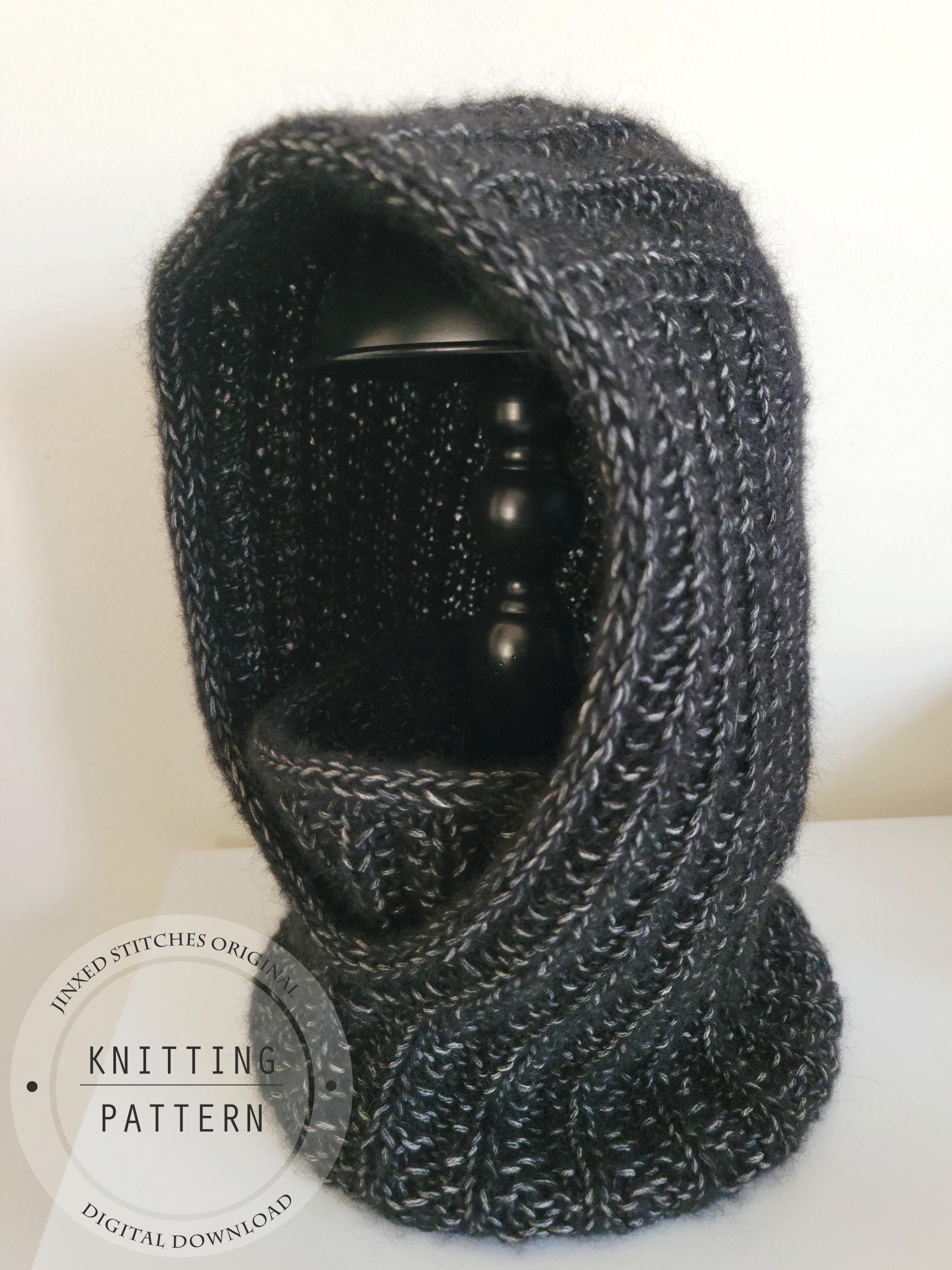 Hood Cowl KNITTING PATTERN, Hooded Neck Warmer, Knit Hood Pattern (in ...