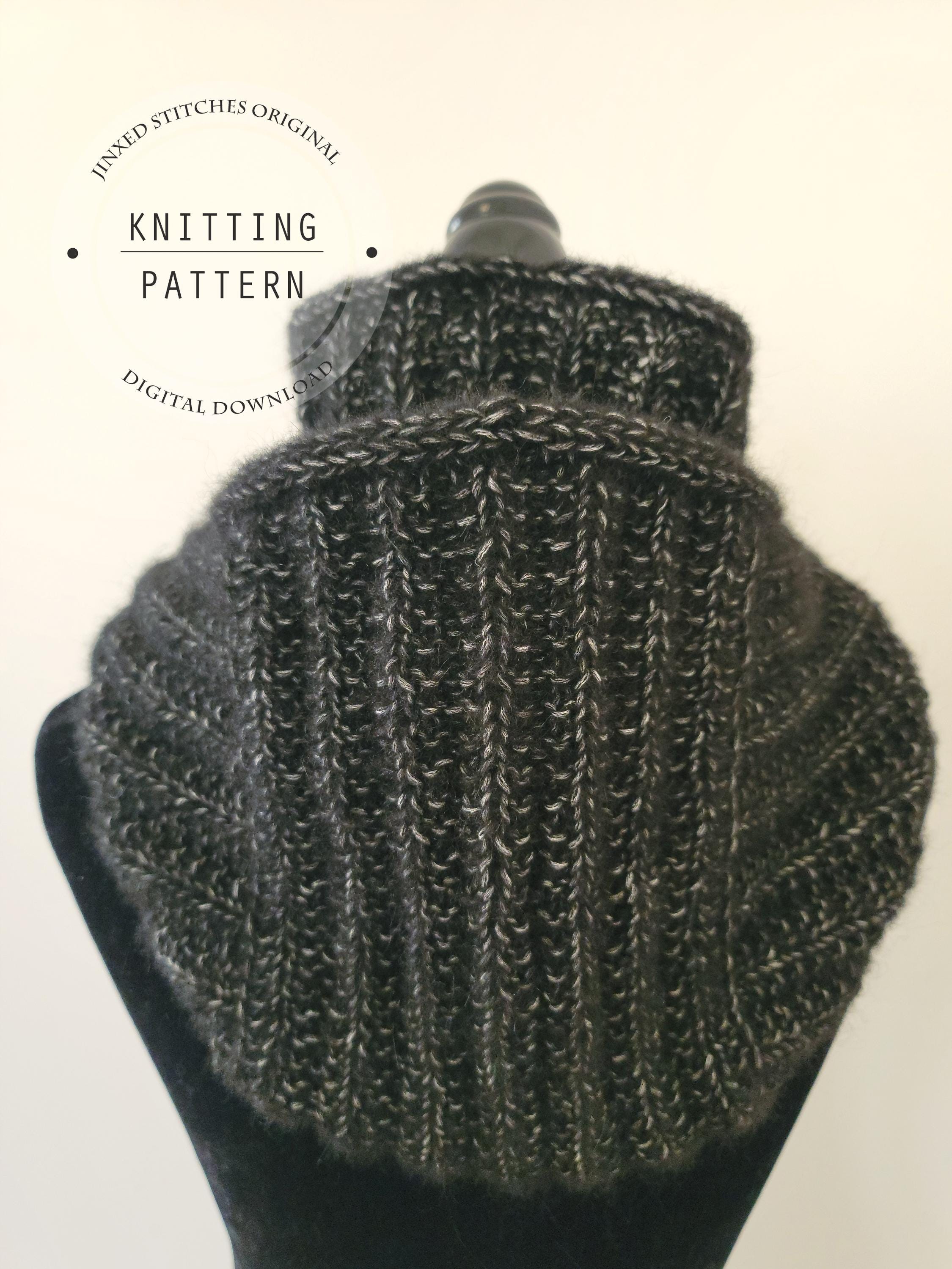 Hood Cowl KNITTING PATTERN, Hooded Neck Warmer, Knit Hood Pattern (in ...