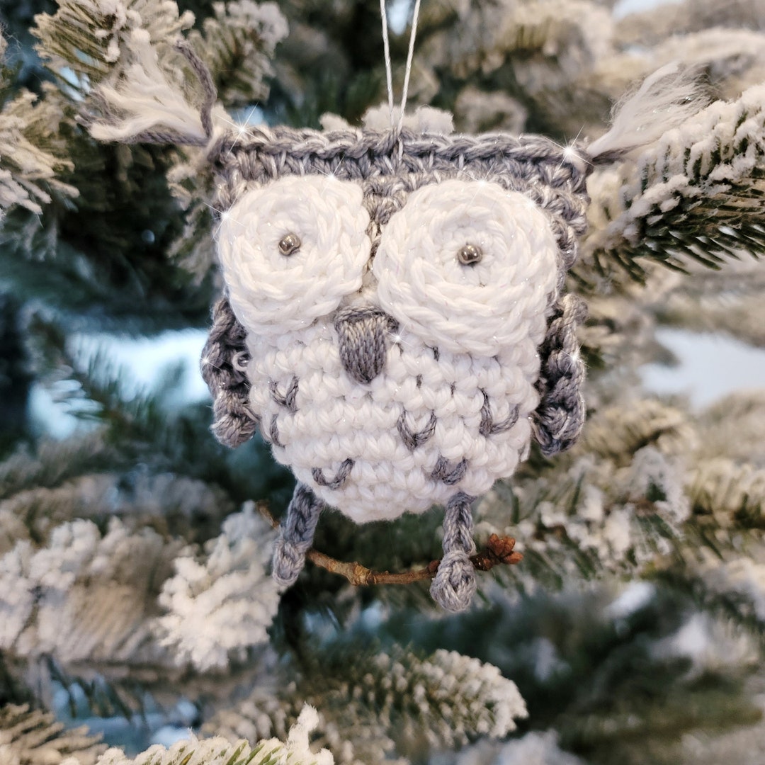 Owl CROCHET PATTERN Snowy Owl Ornament, Diy Amigurumi Owl, Christmas ...