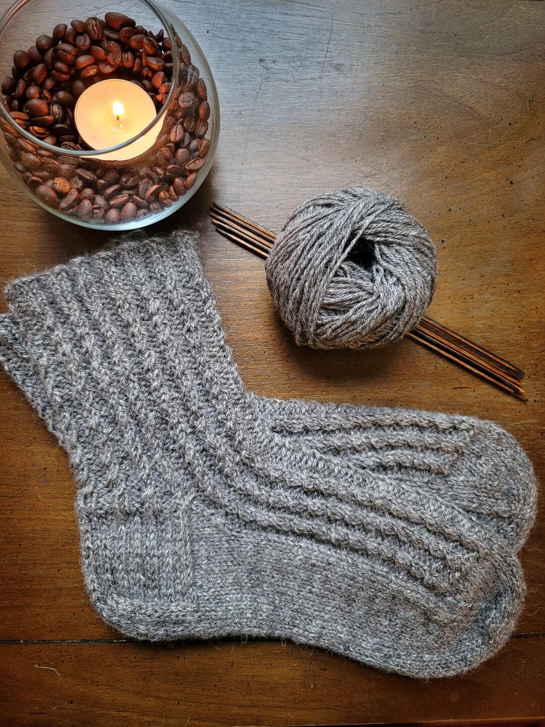 Socks KNITTING PATTERN, Wool Socks Knitting Pattern, Frosted Trails ...