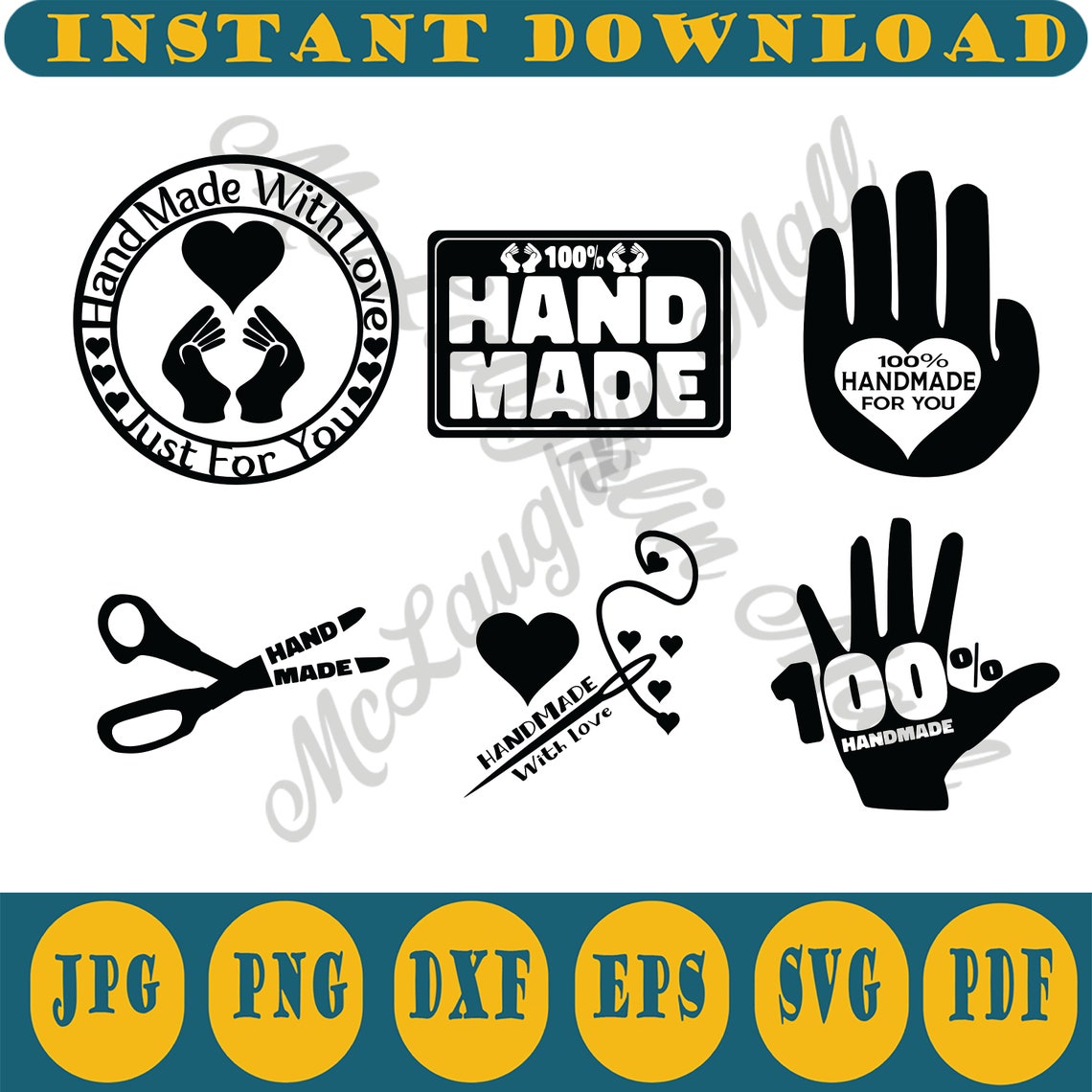 Handmade SVG Bundle Handmade Cut Files Made By Hand | Etsy