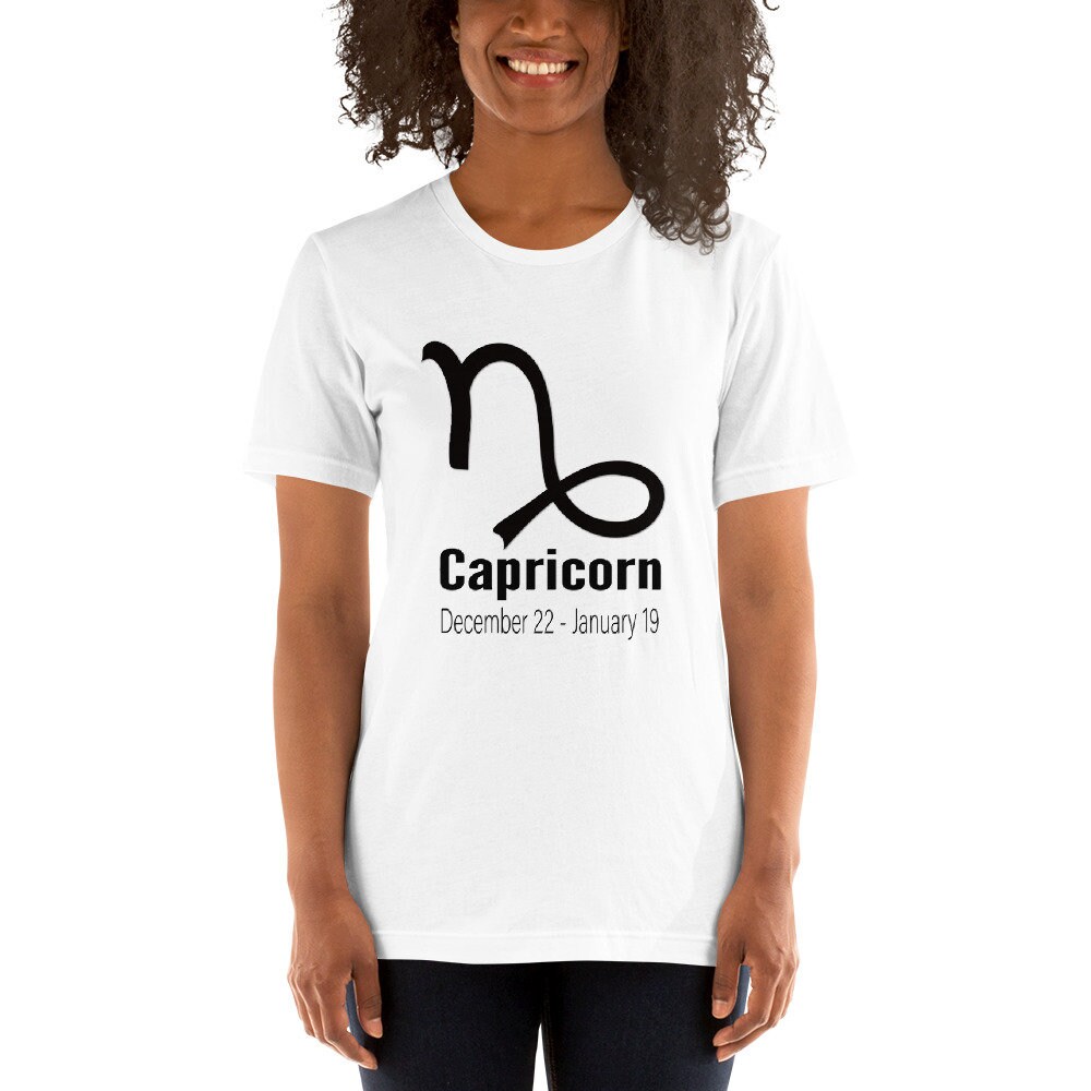 Capricorn T Shirt Astrological Glyph Short Sleeve Unisex Etsy