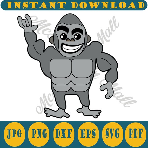 Silverback Gorilla Cartoon