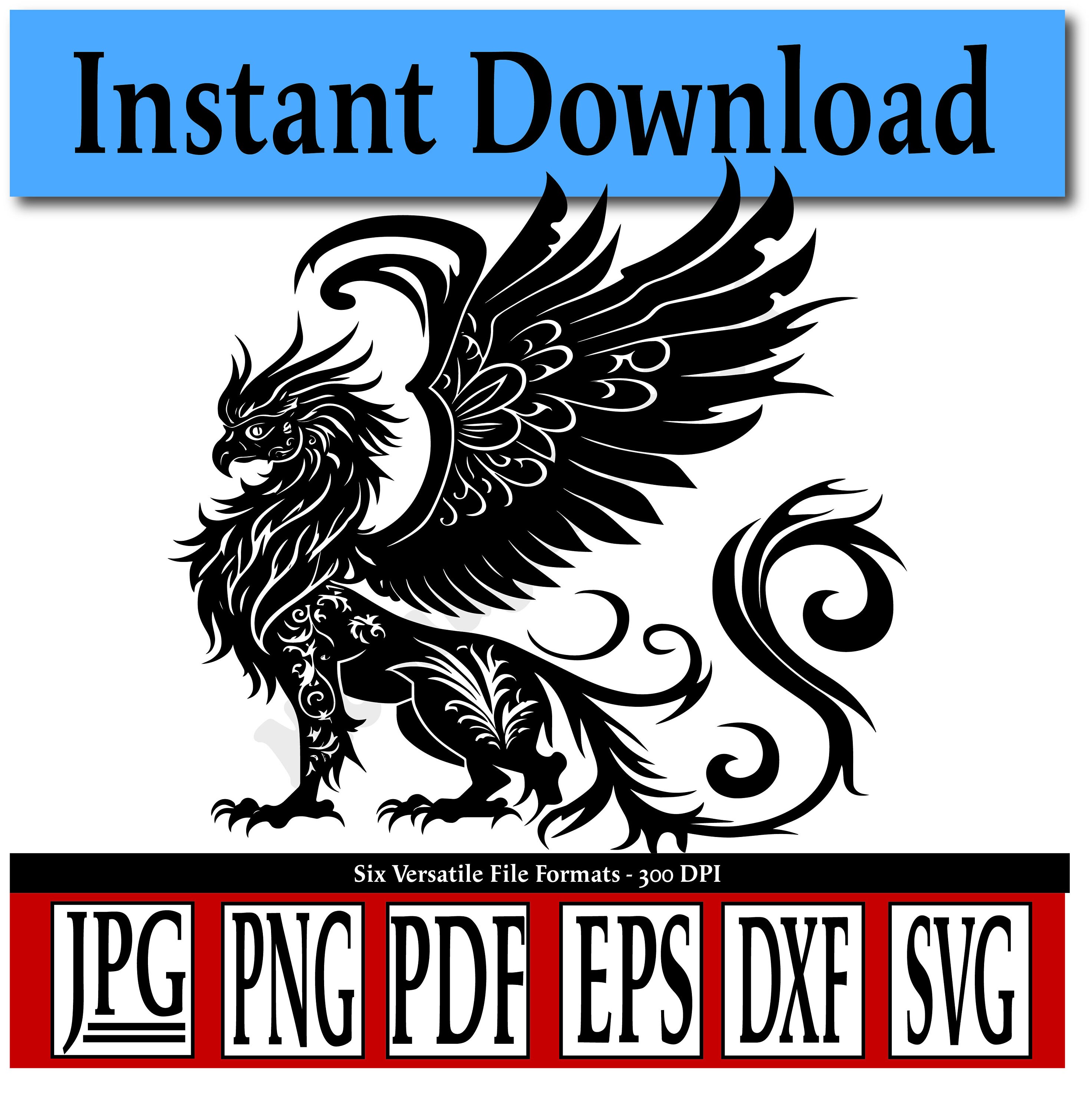 Griffin SVG Mythical Clipart in Multiple Formats With - Etsy Canada