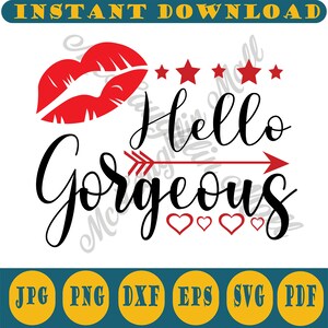 Hello Gorgeous SVG Hello Gorgeous DIY Makeup Wall Svg Hello Gorgeous ...