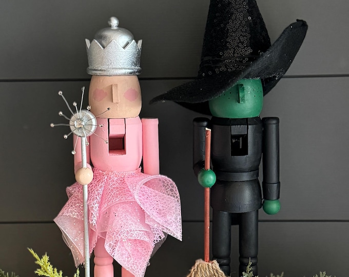 Glinda & Elphaba Wicked Movie Handmade Nutcrackers - Etsy