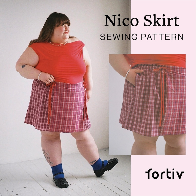 Nico Skirt and Skort PDF Sewing Pattern: Adjustable and Size Inclusive ...