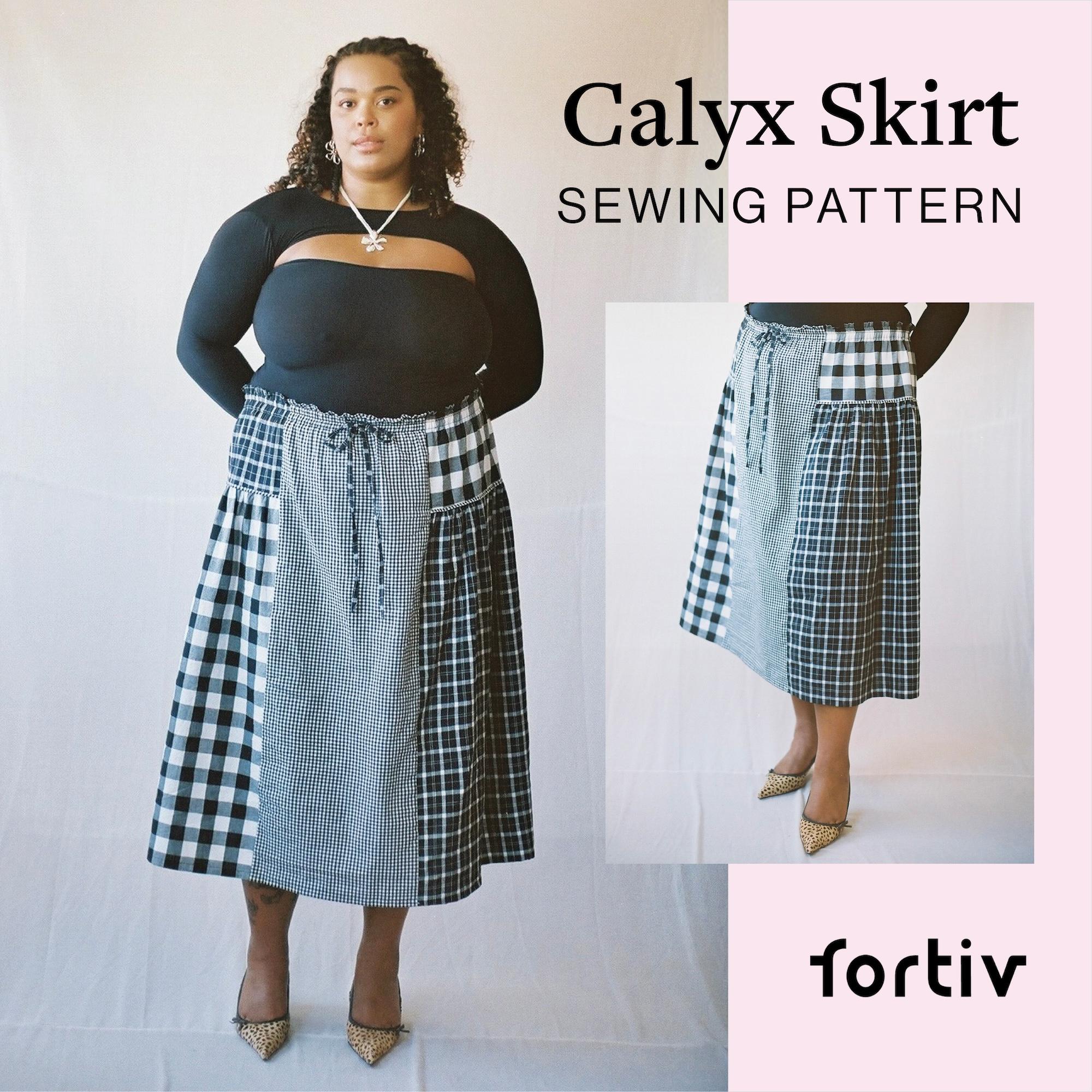 Calyx Skirt PDF Sewing Pattern | Size Inclusive XS-6XL | Beginner ...