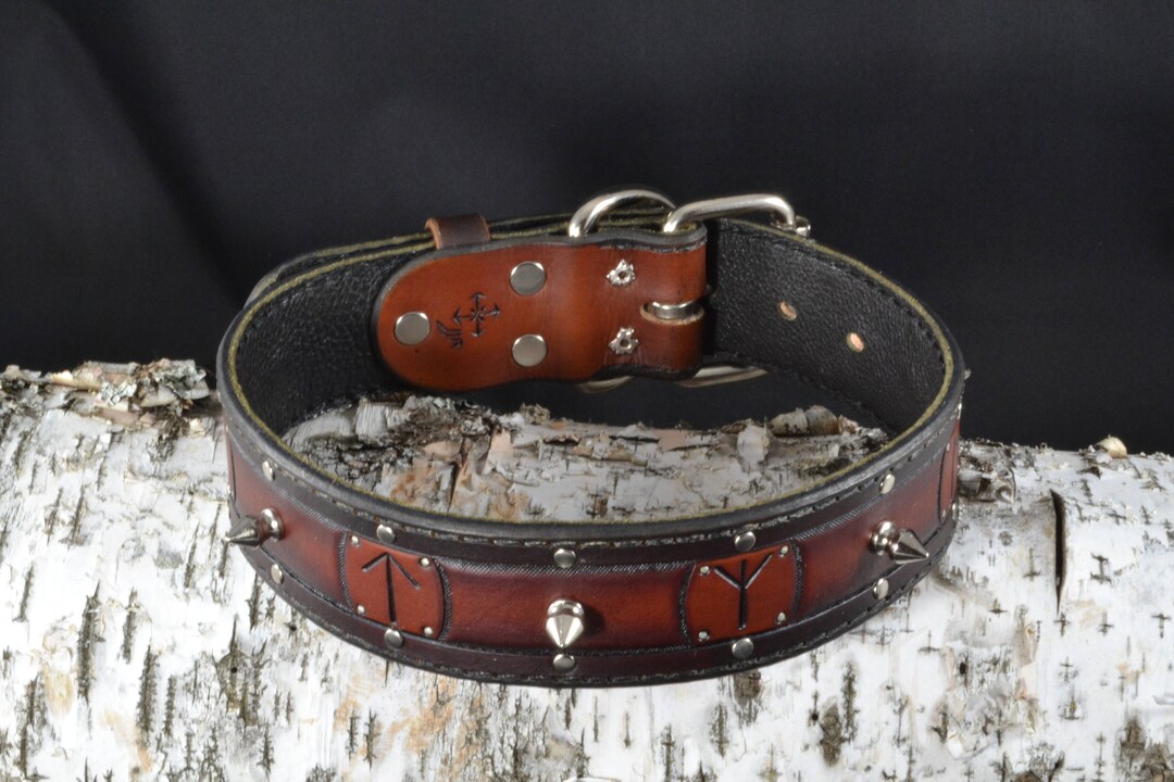 4. Viking Rune Collar W/ Spikes - Etsy