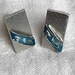 Vintage Stainless Swank Cufflinks With Sky Blue Enamelled Detail - Etsy