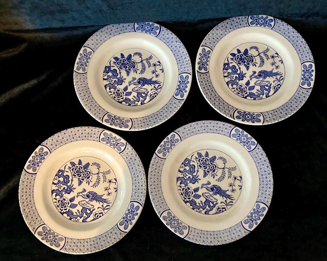 Set of Four Barratt's of Staffordshire England Nan-kin Bread or Dessert ...