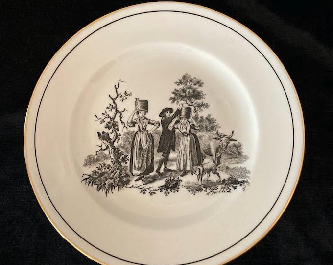 Vintage Dovis Designs 8.5" Collectible Bunny Pattern Stoneware Plate ...