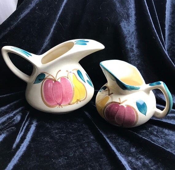 Two Mid-century Purinton Pottery Pitchers Apple and Pear - Etsy