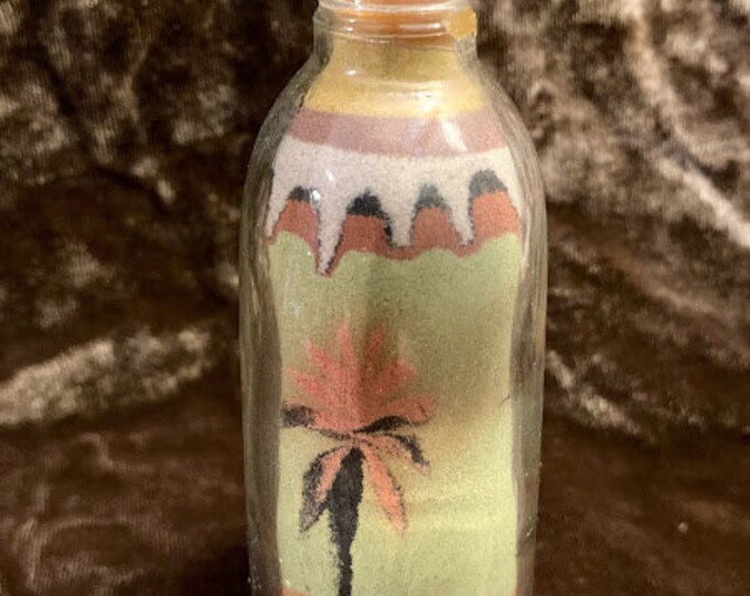 Vintage Sand Art in Bottle, Detailed Tropical Beach Scene - Etsy