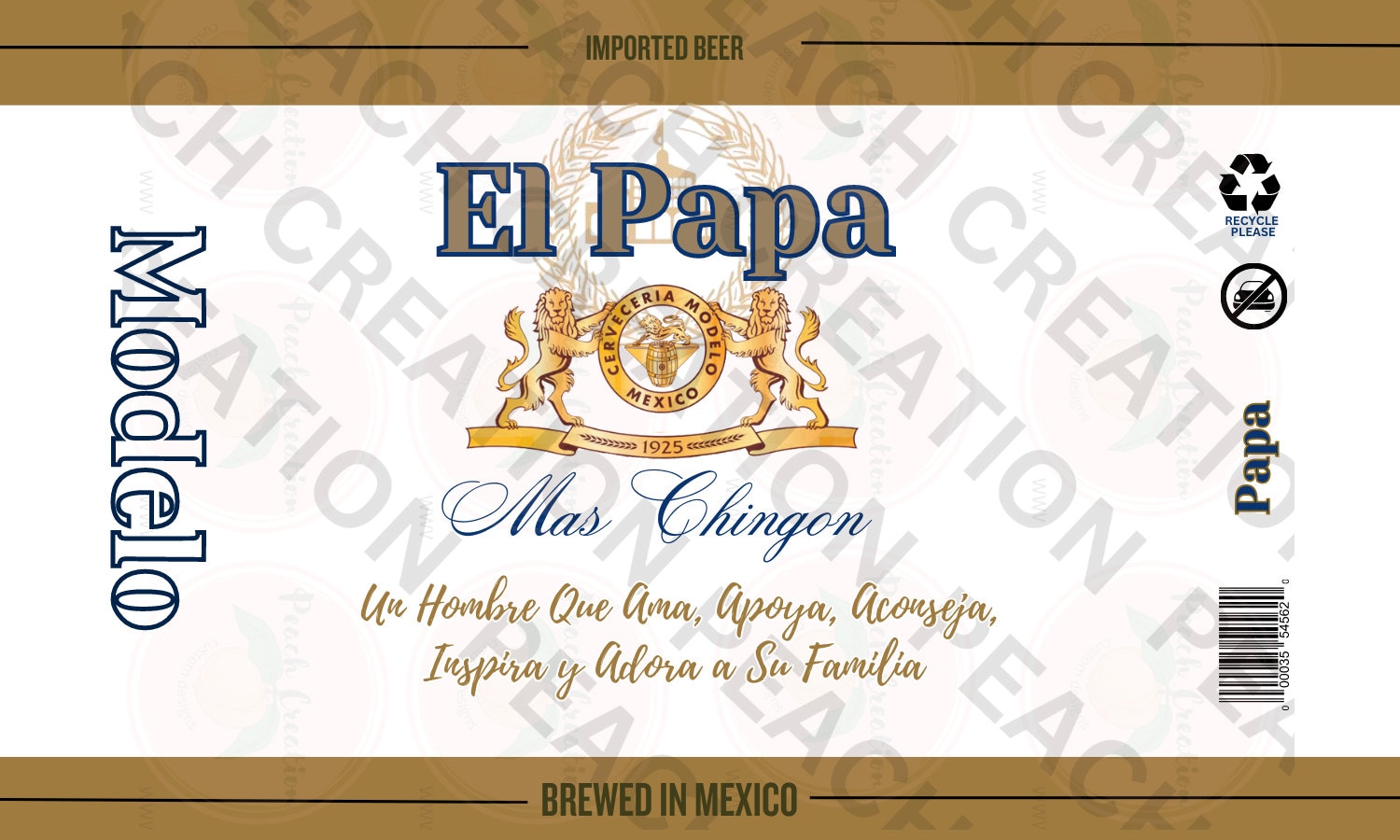 Papa Modelo PNG File Digital Size 5x3 Inches - Etsy
