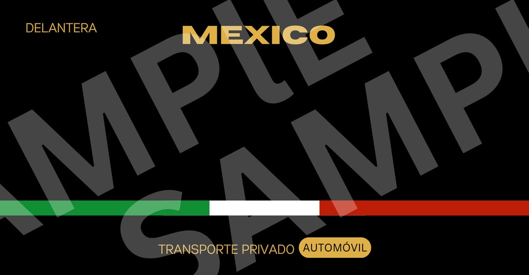 Editable Mexico Digital File for Sublimation Car Tag - Etsy