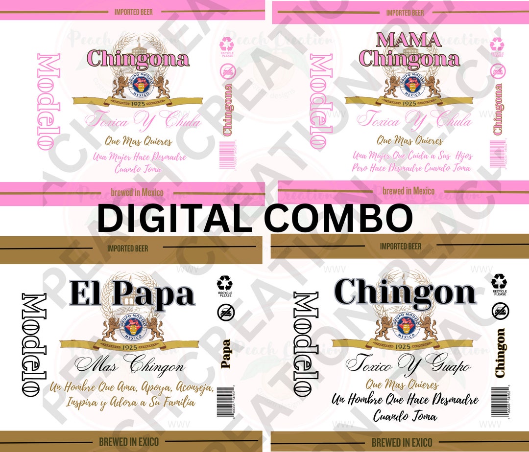 4 Files Papa Modelo, Beer, PNG File Lot, Combo, Digital, MODELO, Papa ...