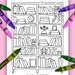 Reading Challenge Coloring Page Digital Download, Printable Bookshelf ...