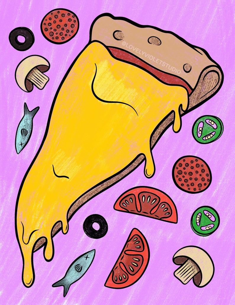 Pizza Slice Coloring Page Digital Download, Printable Pizza Paper Craft ...