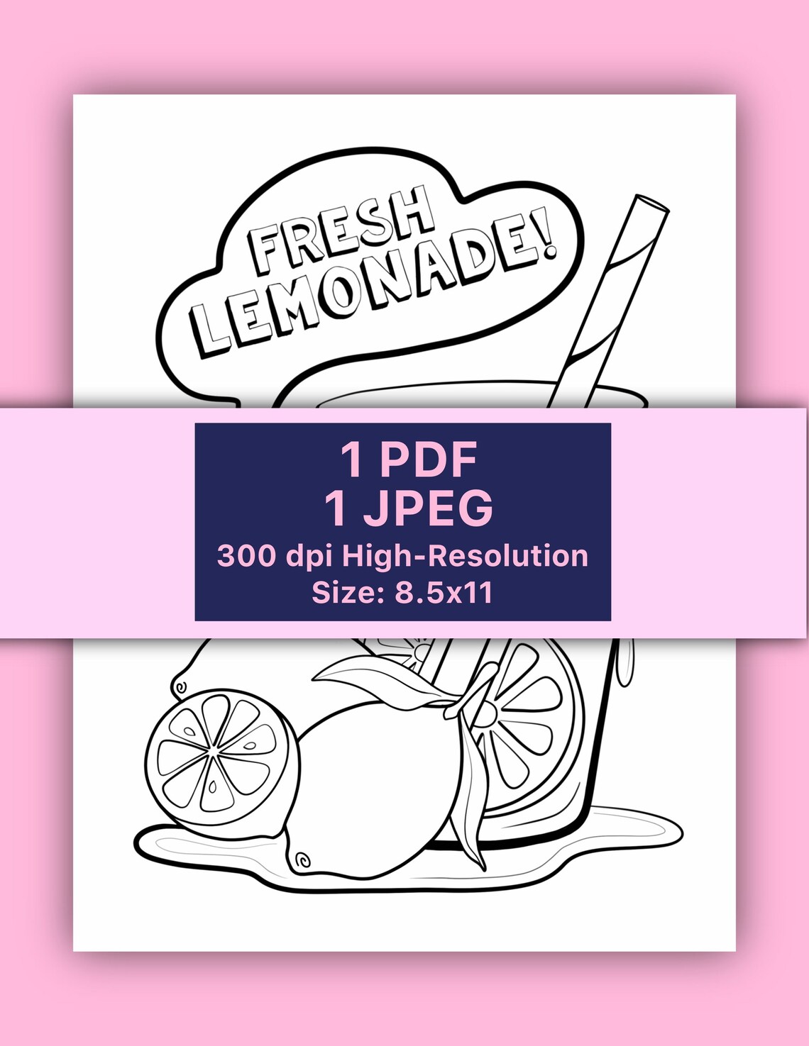 Lemonade Stand Coloring Page Digital Download, Printable Lemonade Stand ...