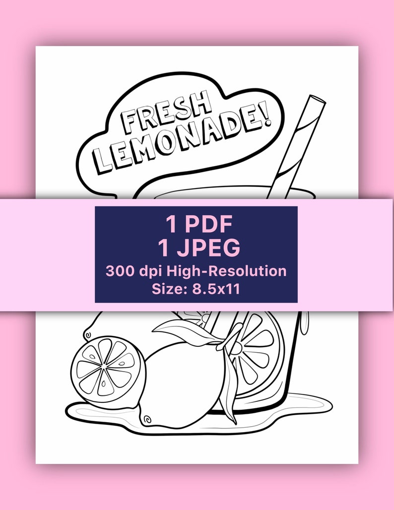 Lemonade Stand Coloring Page Digital Download, Printable Lemonade Stand ...