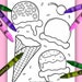 Ice Cream Cone Coloring Page Digital Download, Printable Ice Cream ...