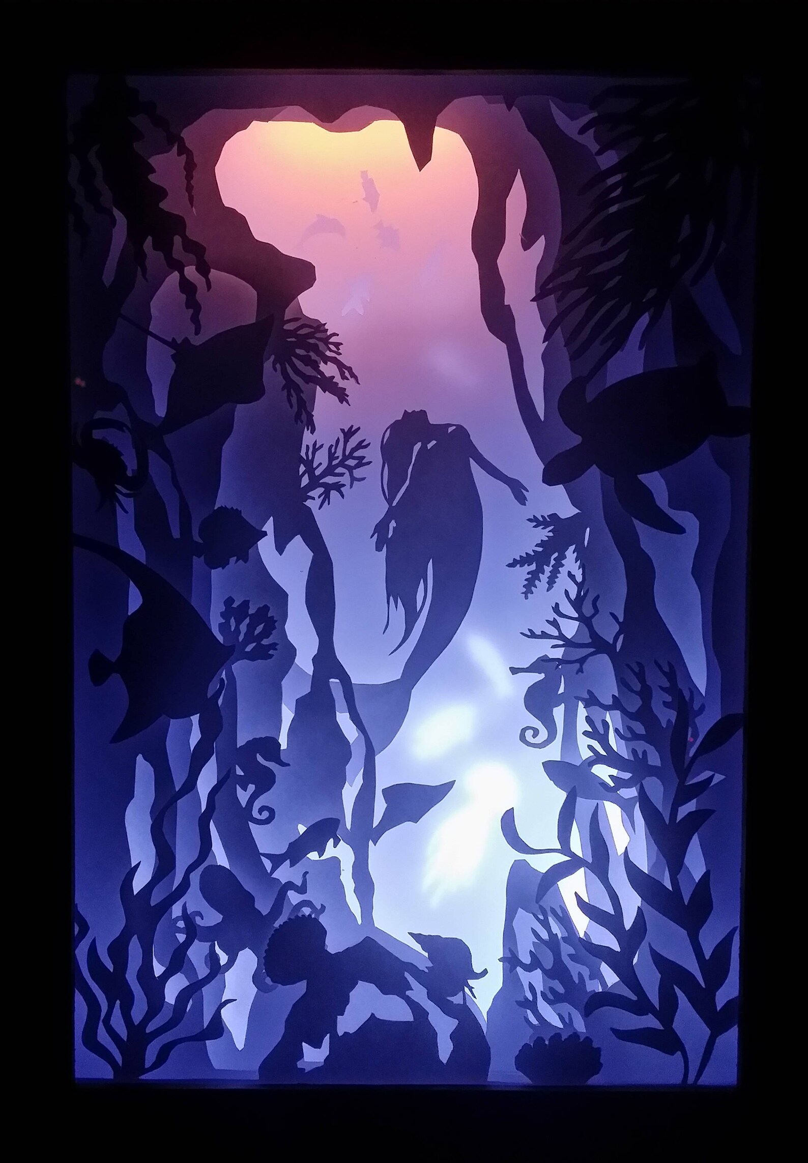 Underwater [A4] - Paper Cutting Light Box Template Files - Etsy