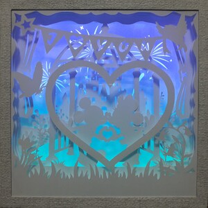 Mickey 1+1 [9x9 Inch] - Paper Cutting Light Box Template Files - Etsy