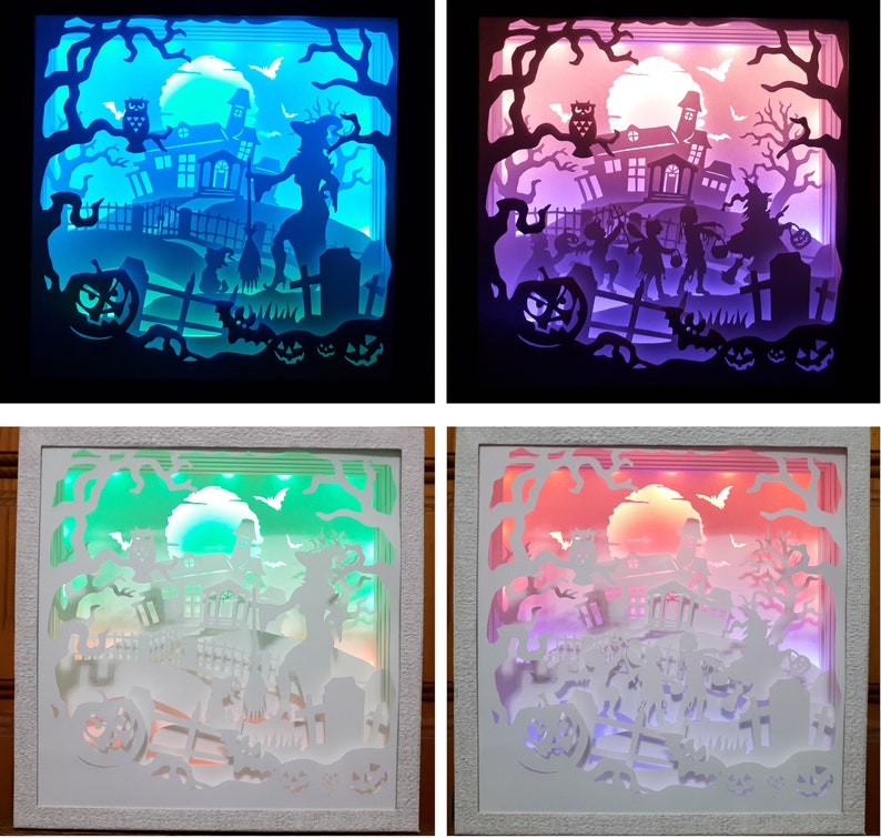 Halloween Day 11 9x9 Inch Paper Cutting Light Box - Etsy