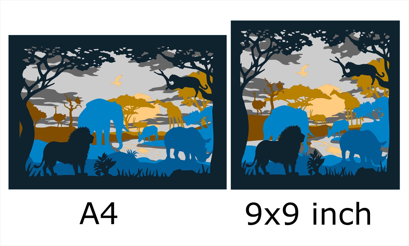 Savannah A4 9x9 Inch Paper Cutting Light Box Template | Etsy