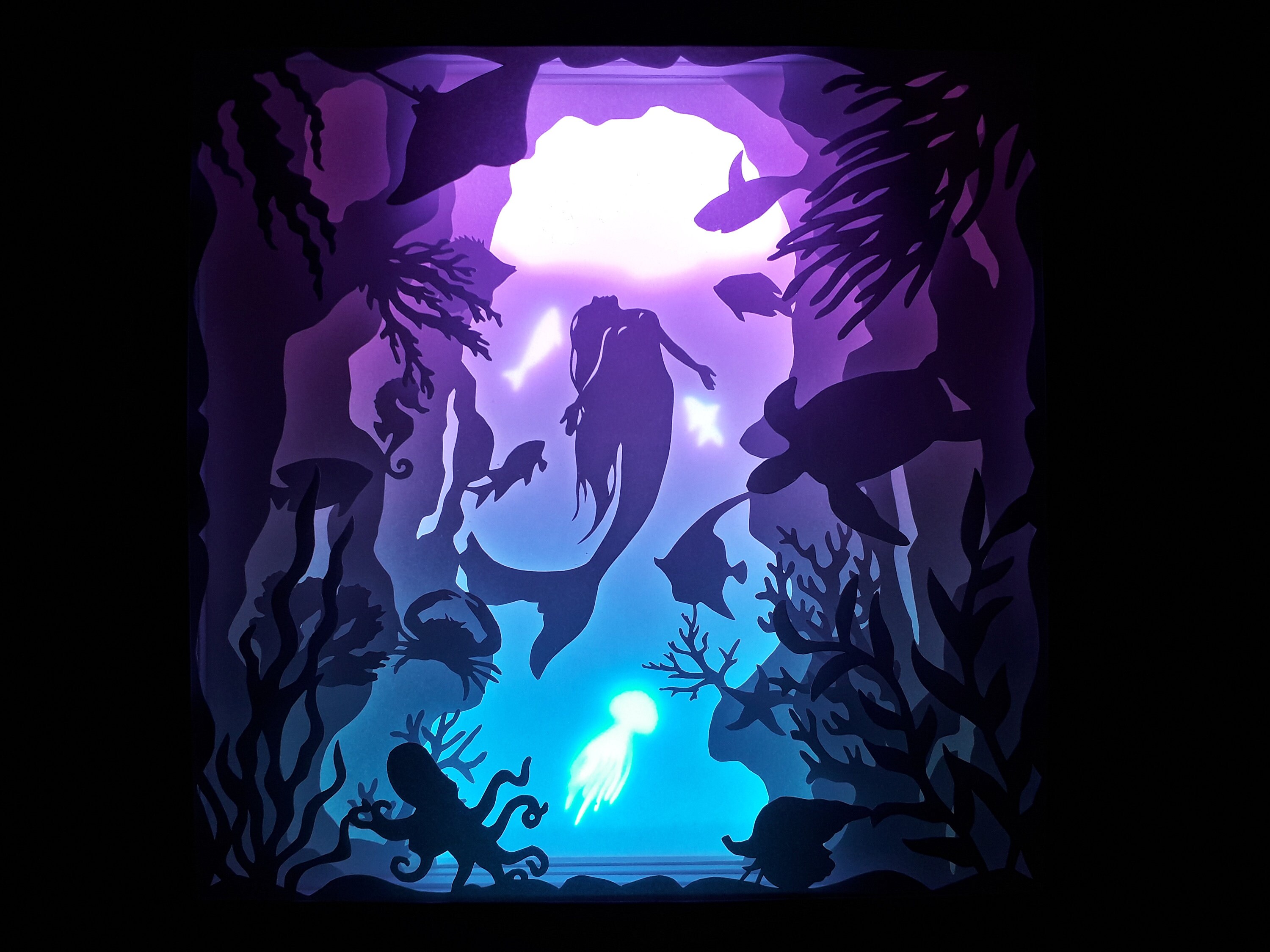 Underwater [9x9 Inch] - Paper Cutting Light Box Template Files - Etsy ...
