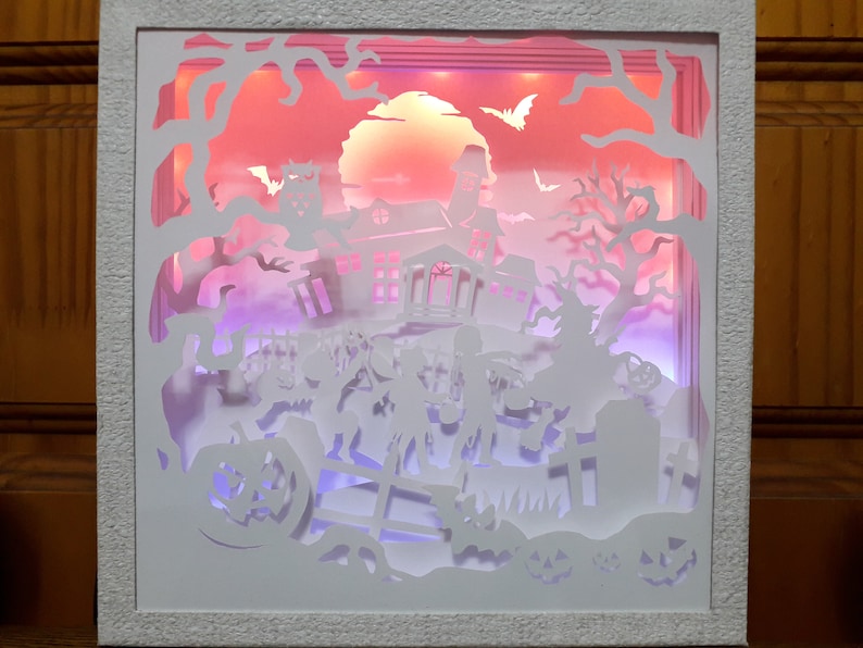 Halloween Day 11 9x9 Inch Paper Cutting Light Box - Etsy