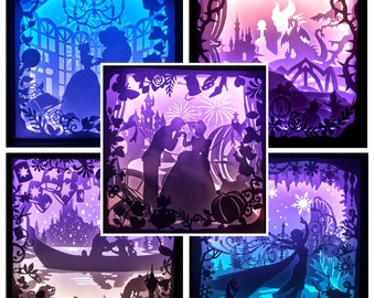 Stitch 2 - Paper Cut Light Box Template Files, Shadow Box, 3D Papercut ...