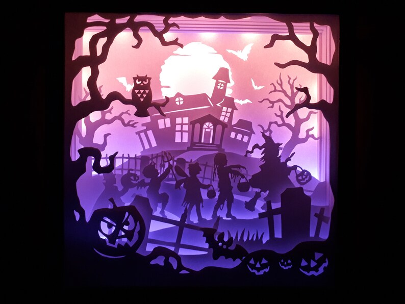 Halloween Day 11 9x9 Inch Paper Cutting Light Box - Etsy
