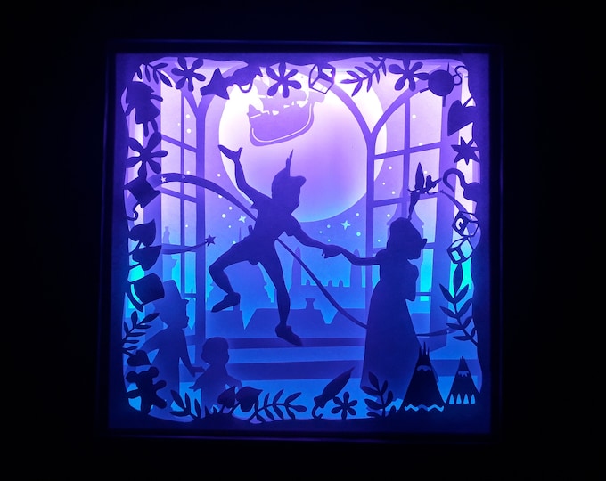 Paper cut light box template by PaperLightBoxDesign on Etsy