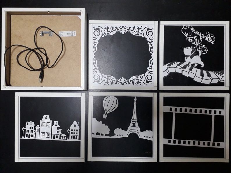 Marie [9x9 Inch] - Paper Cutting Light Box Template Files - Etsy