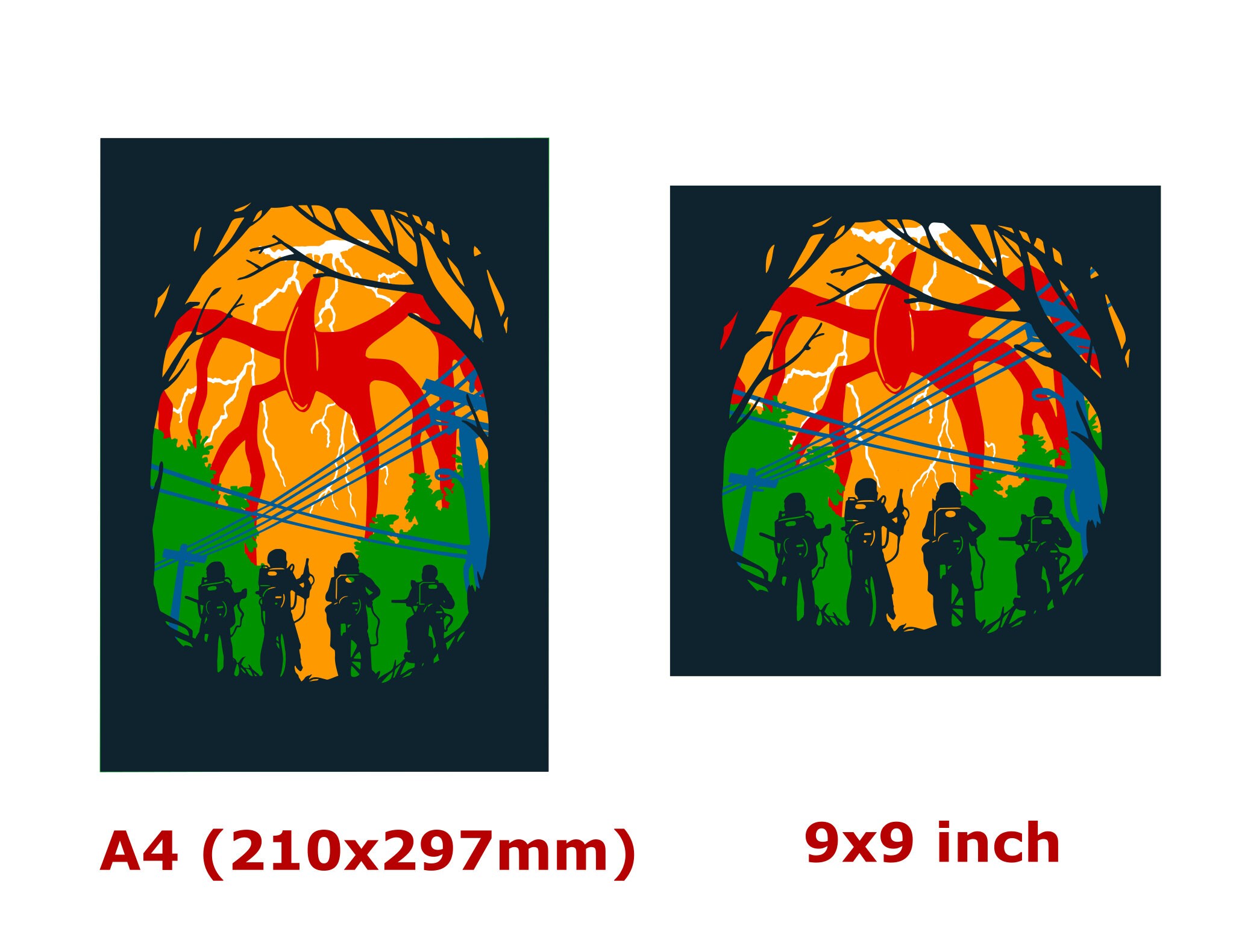 TV Movie Series 2 A4 9x9 Inch Paper Cutting Light Box | Etsy