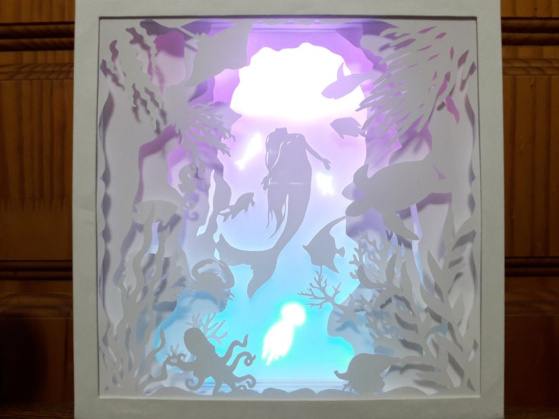 Underwater [9x9 Inch] - Paper Cutting Light Box Template Files - Etsy