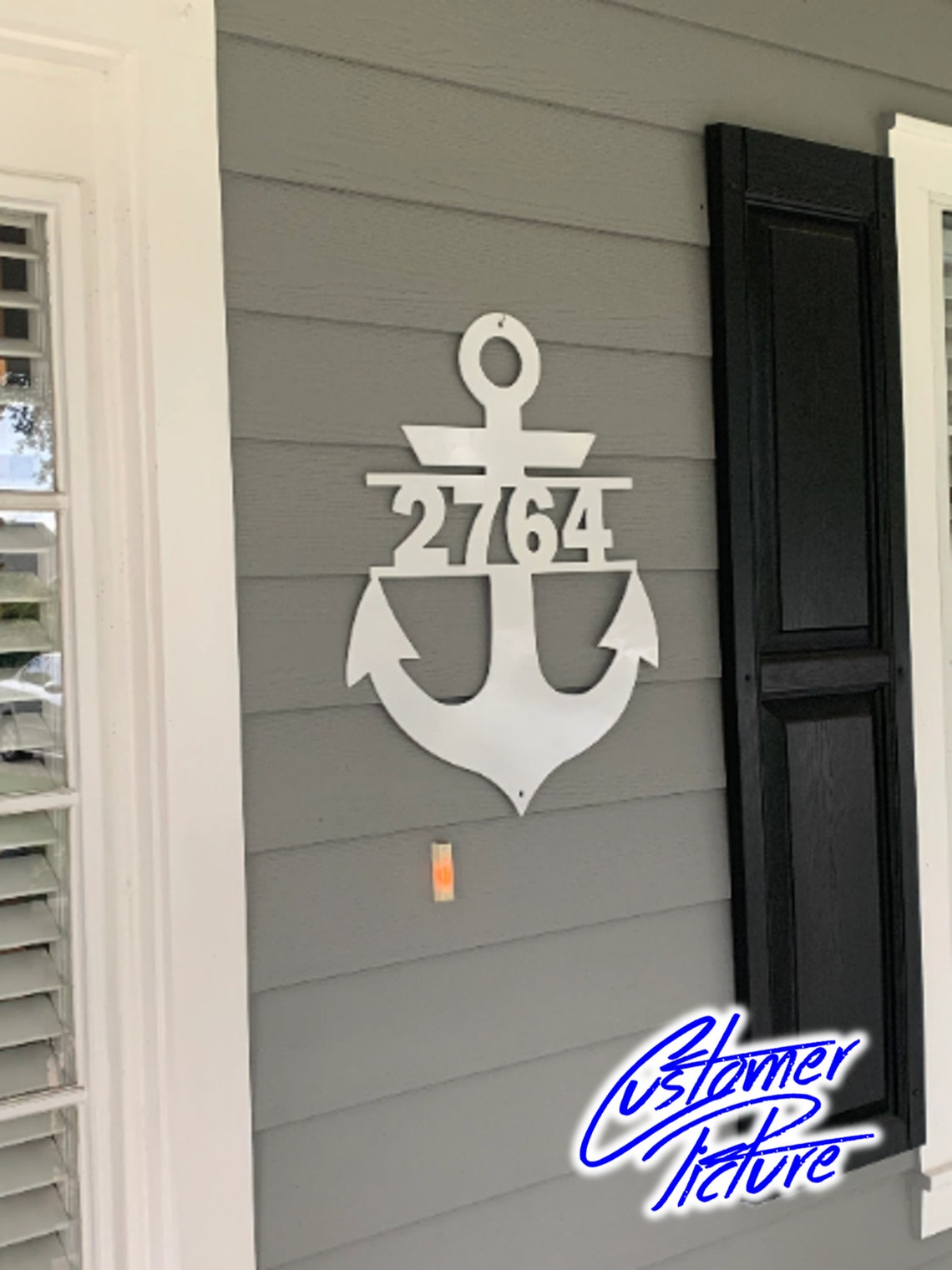 Metal Anchor Address Sign | Etsy