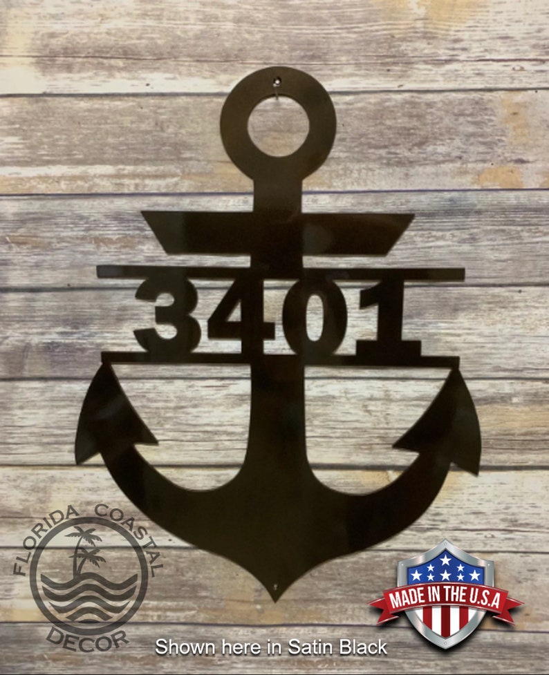 Metal Anchor Address Sign - Etsy