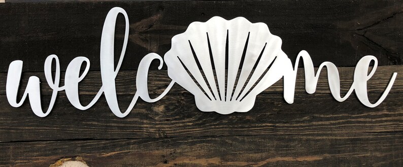Welcome Sign With Seashell up to 32 - Etsy