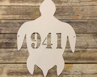 Sea Turtle Oval Address Sign | Etsy