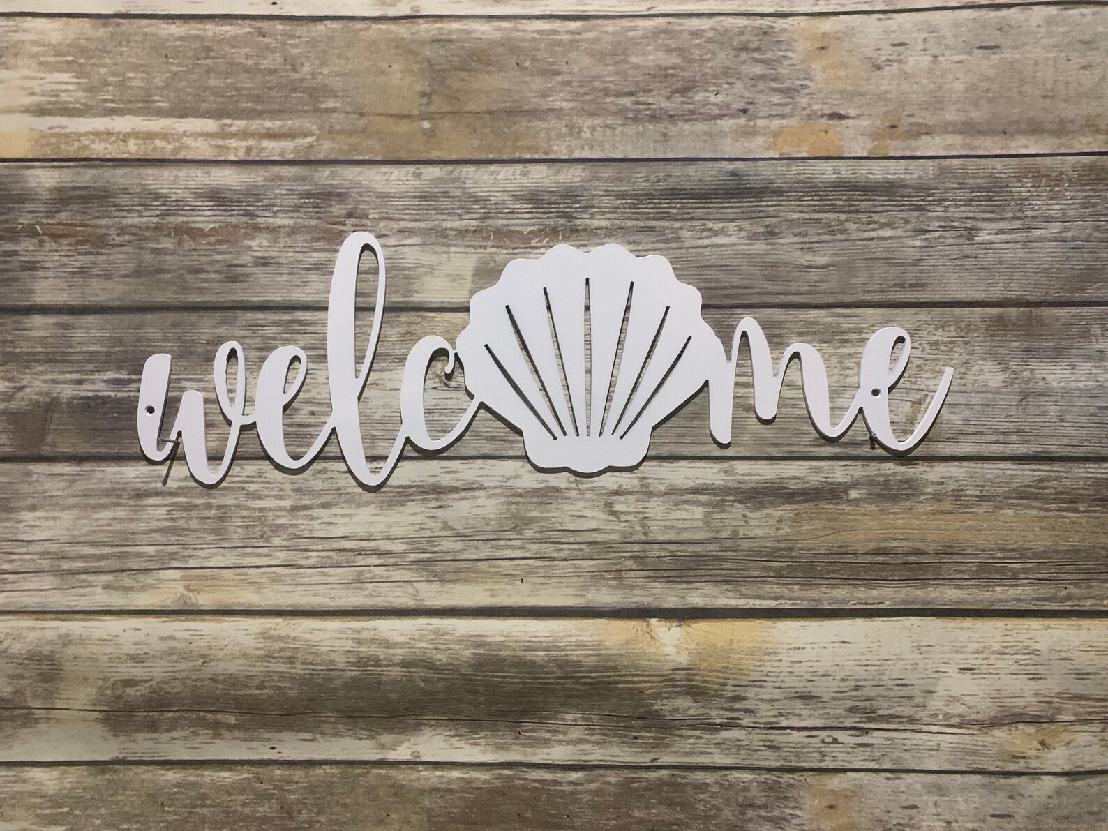 Welcome Sign With Seashell up to 32 - Etsy