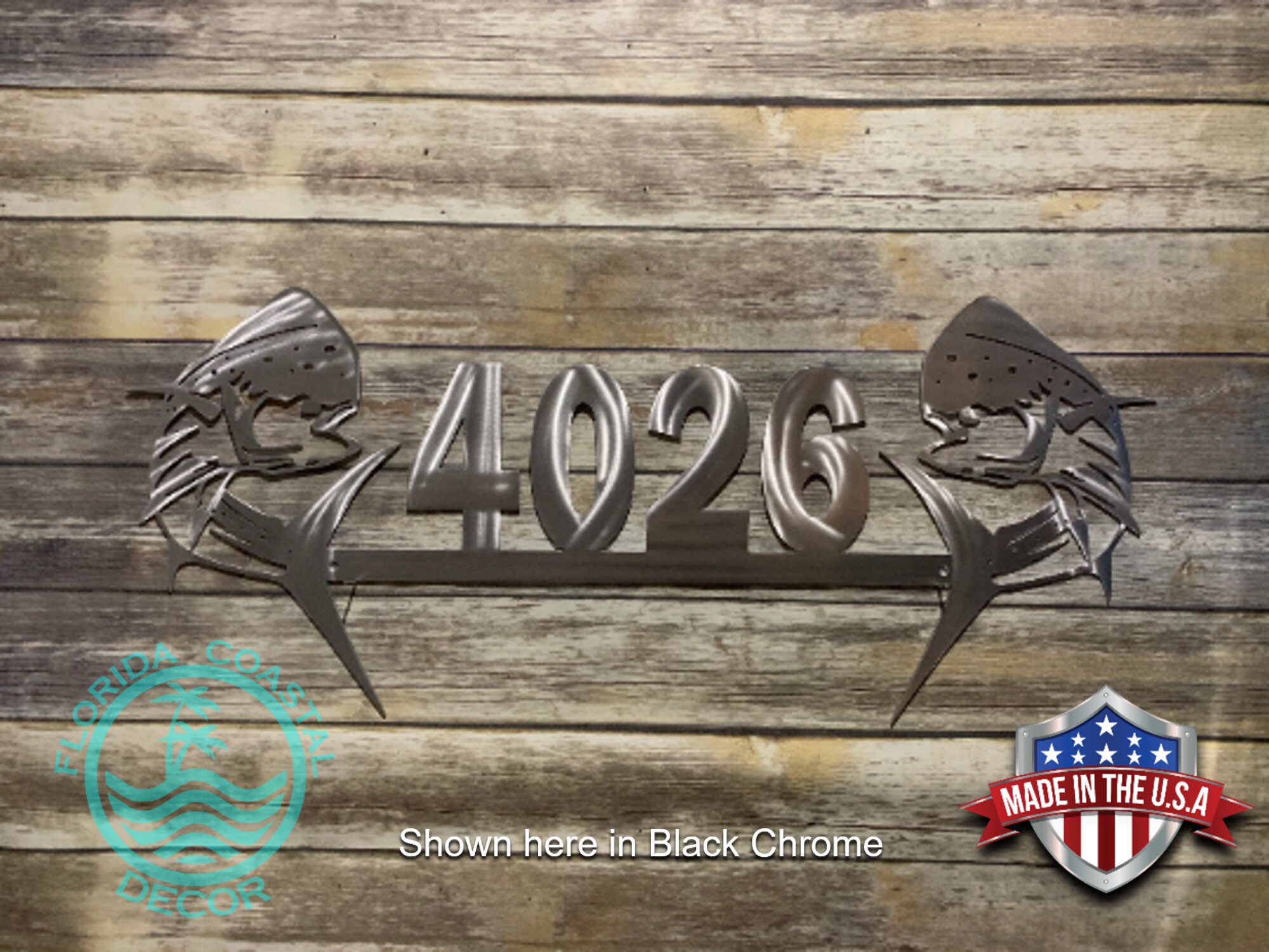 Dueling Mahi Metal Address Sign - Etsy